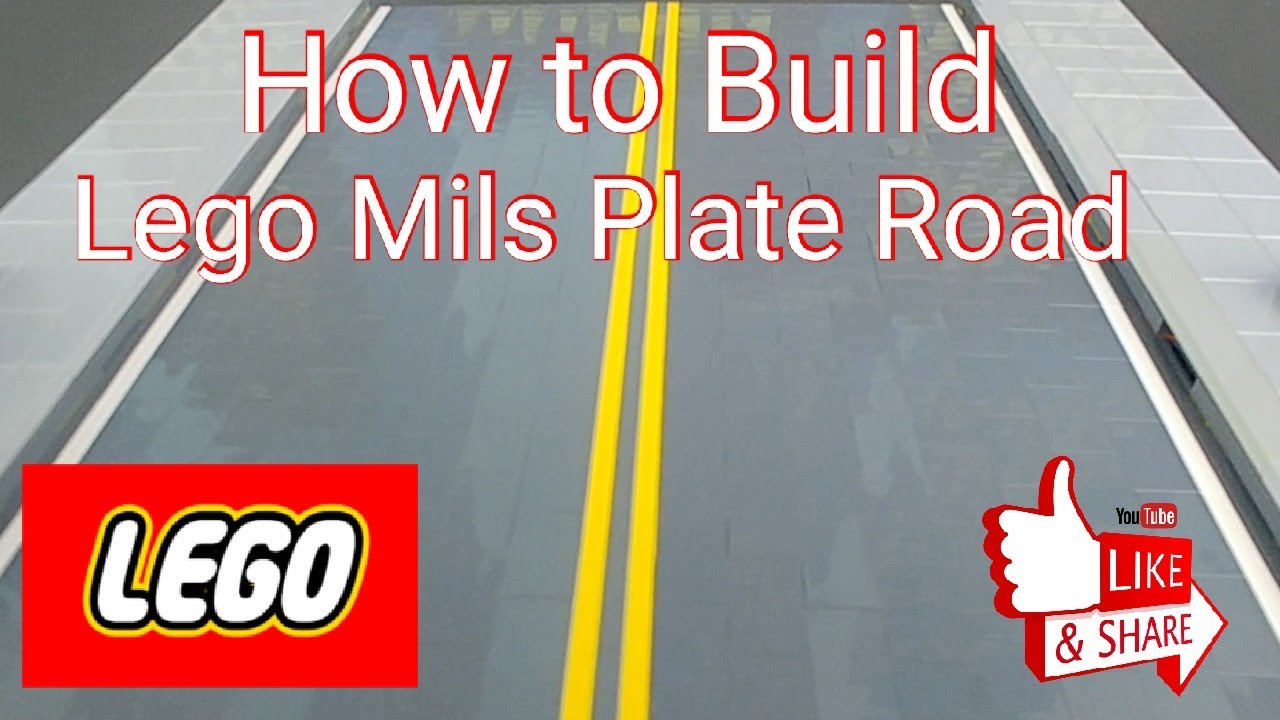 How to Build A 8 Brick Wide Lane Lego Mils Road Plate - YouTube