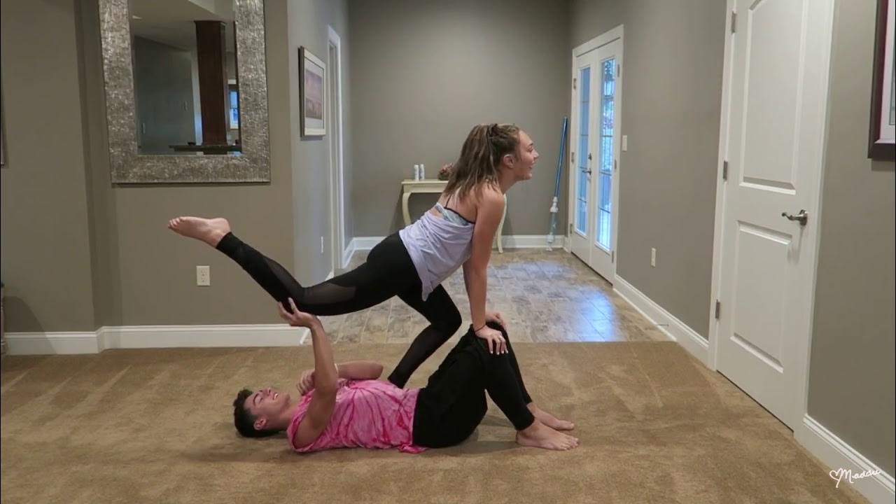 Couples yoga challenge!!!! // Maria Lopez // Maddie Ziegler - YouTube