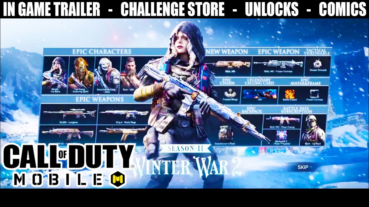 Call of Duty Mobile Battle Pass Season 11 Winter War 2, Intro, Unlocks ...