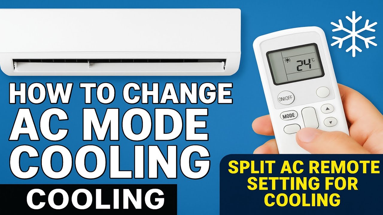 🧊 How To Change AC Mode Cooling | Split AC Remote Setting For Cooling ️ ...