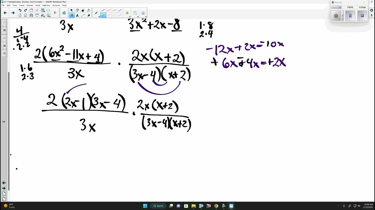 Algebra 2 Chapter 7 Multiplication, Division, & Complex (2) - YouTube