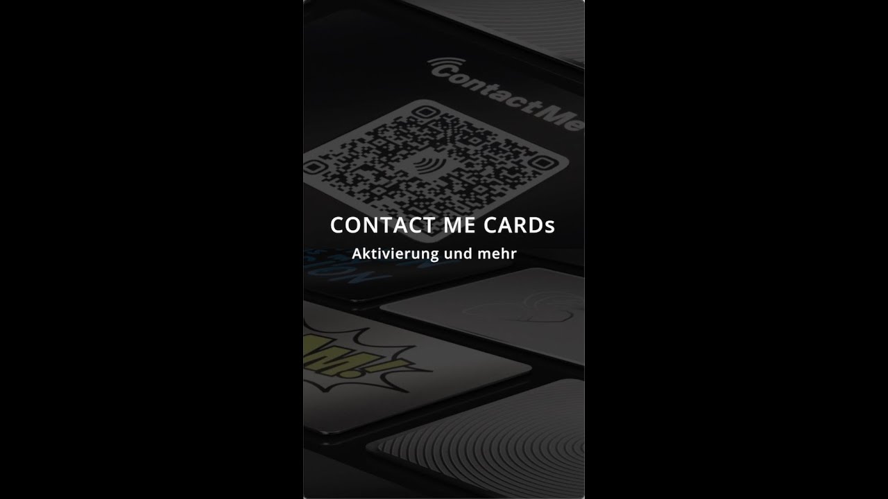 CONTACT ME CARDs - Digitale Visitenkarten aus Edelstahl, Aktivierung ...