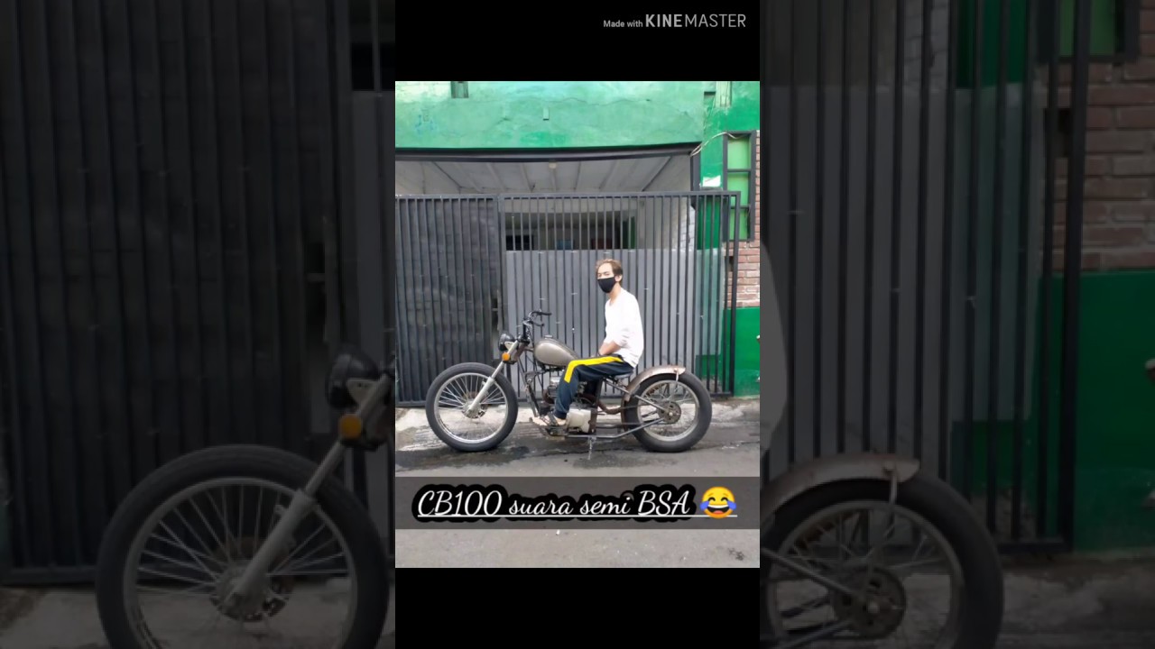 Chopper CB100 knalpot bambu runcing - YouTube