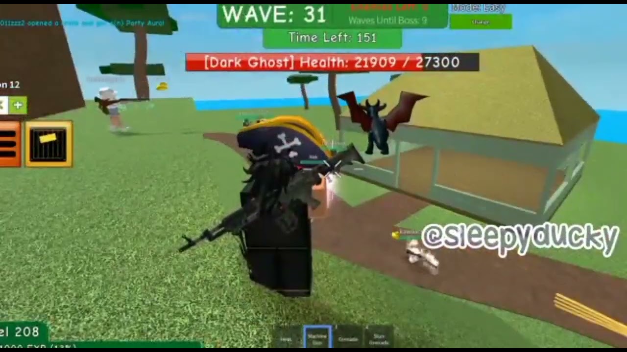 Grinding to level 200 in Zombie Attack! roblox zombie attack - YouTube