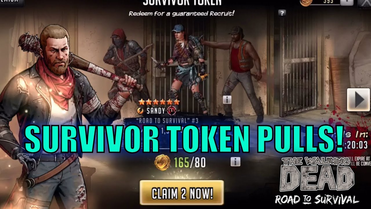 SURVIVOR TOKEN PULLS! TWD: Road to Survival (+Ascending 5 Stars) - YouTube