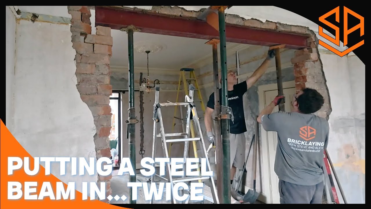 A NEW STEEL BEAM IN AN OLD VICTORIAN HOUSE - YouTube