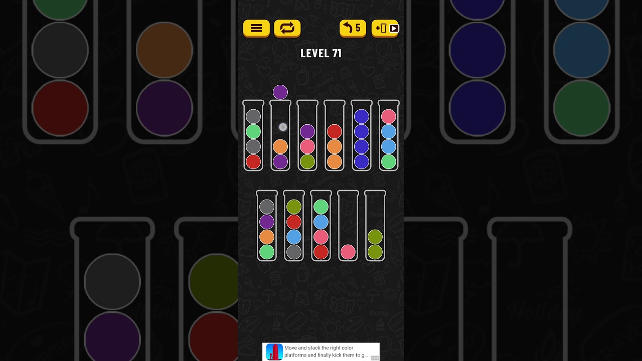 Ball sort puzzle | level 71 | quick solution - YouTube