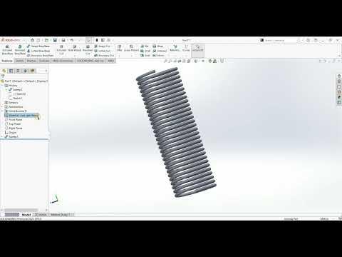 Tutorial -08 . How to model a Dynamic Spring. SolidWorks ?- How to model a Dynamic Spring - YouTube