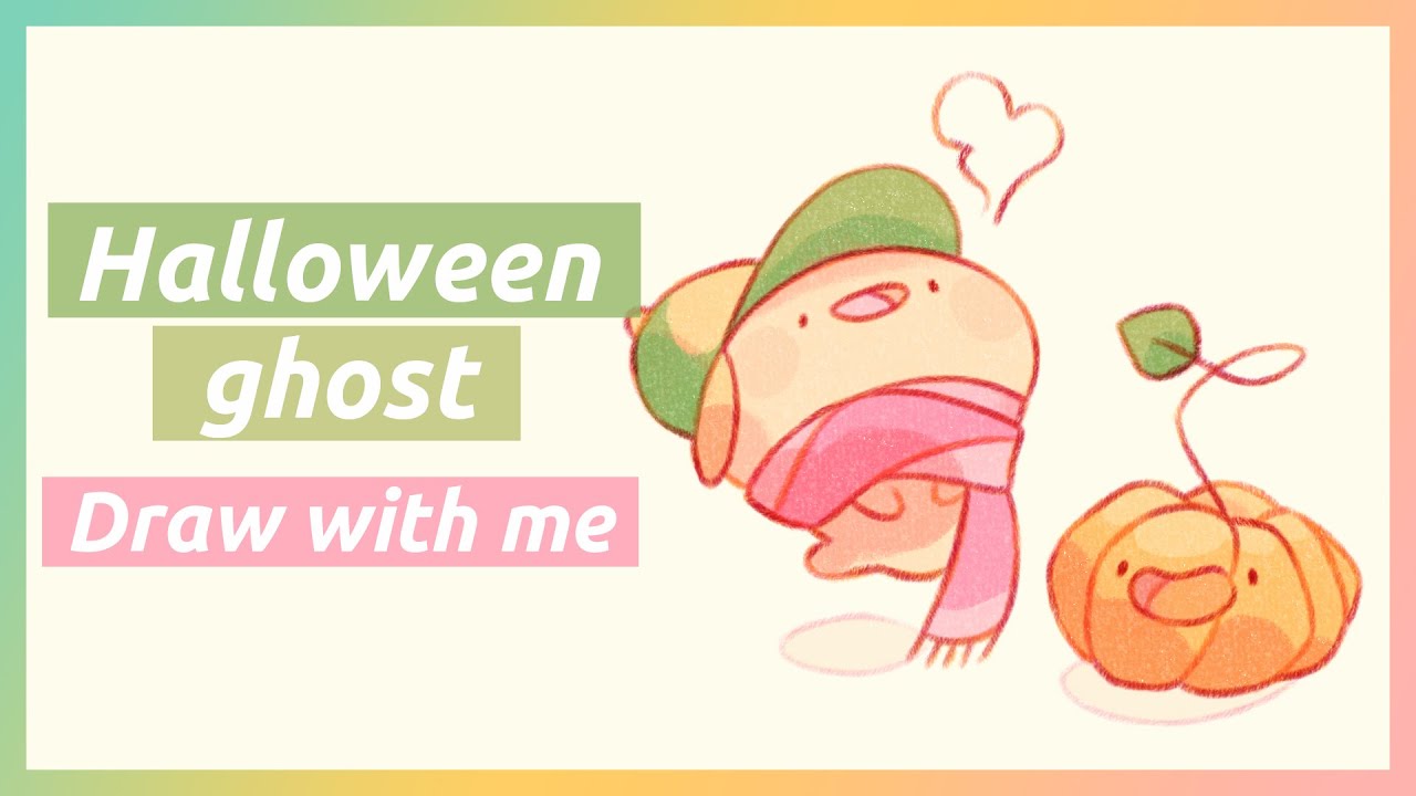 Halloween ghost | Drawing with Procreate | Markers look - YouTube