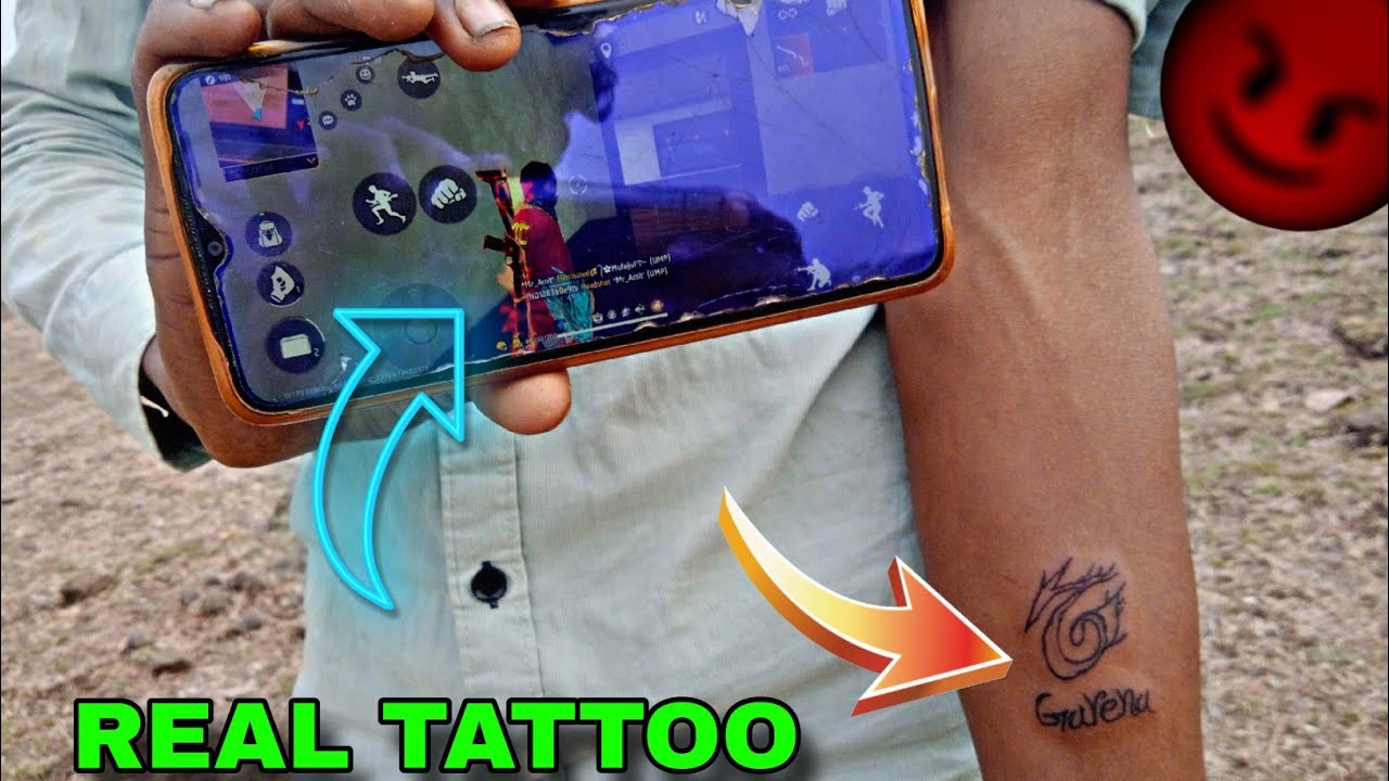 Free Fire Tattoo On Hand 💀#freefire - YouTube