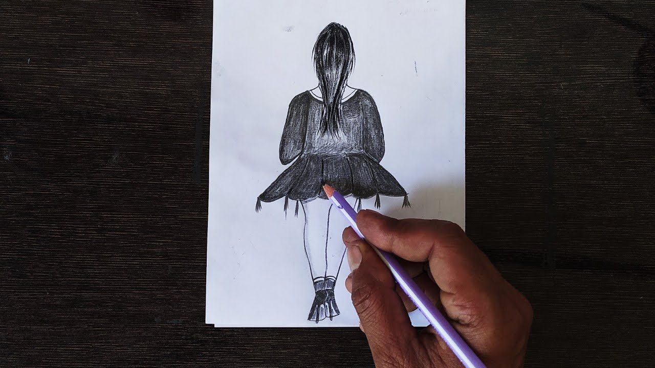 Dessin de fille très facile à faire | idée de croquis | dessin petite ...