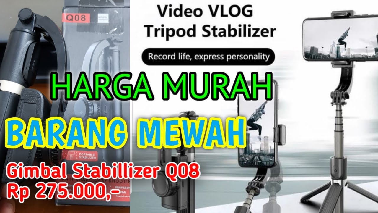Review Tongsis/Tripod Gimbal Stabillizer Q08 HandPhone - YouTube