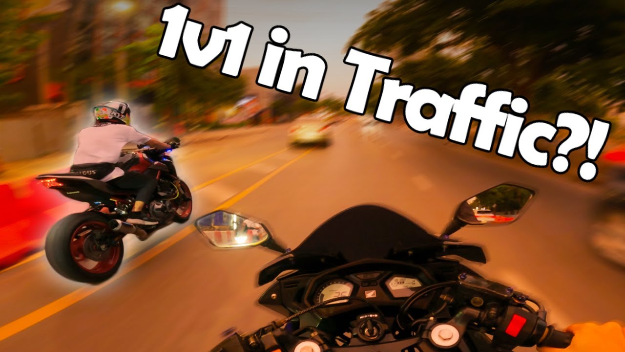 Street Duel at Sunset | Kawasaki Z900 vs Honda CBR650F - YouTube