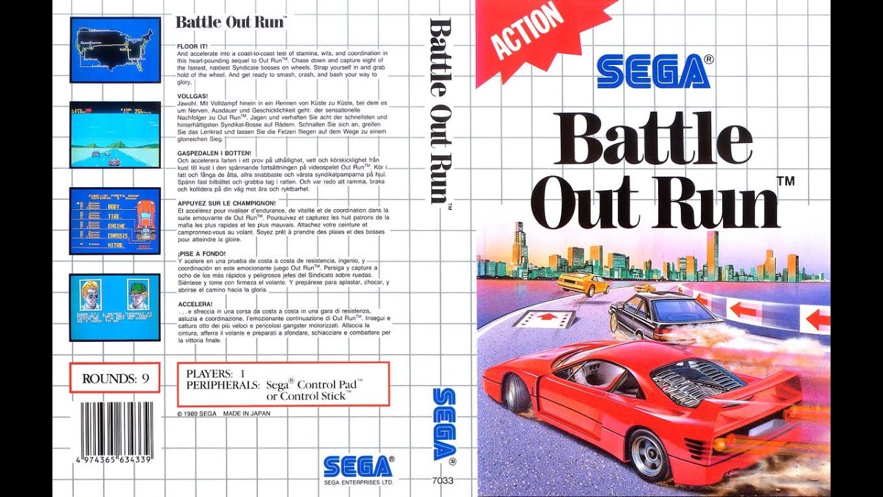 THE SEGA LIBRARY EPISODE 101: BATTLE OUT RUN - MASTER SYSTEM - 1989 - YouTube