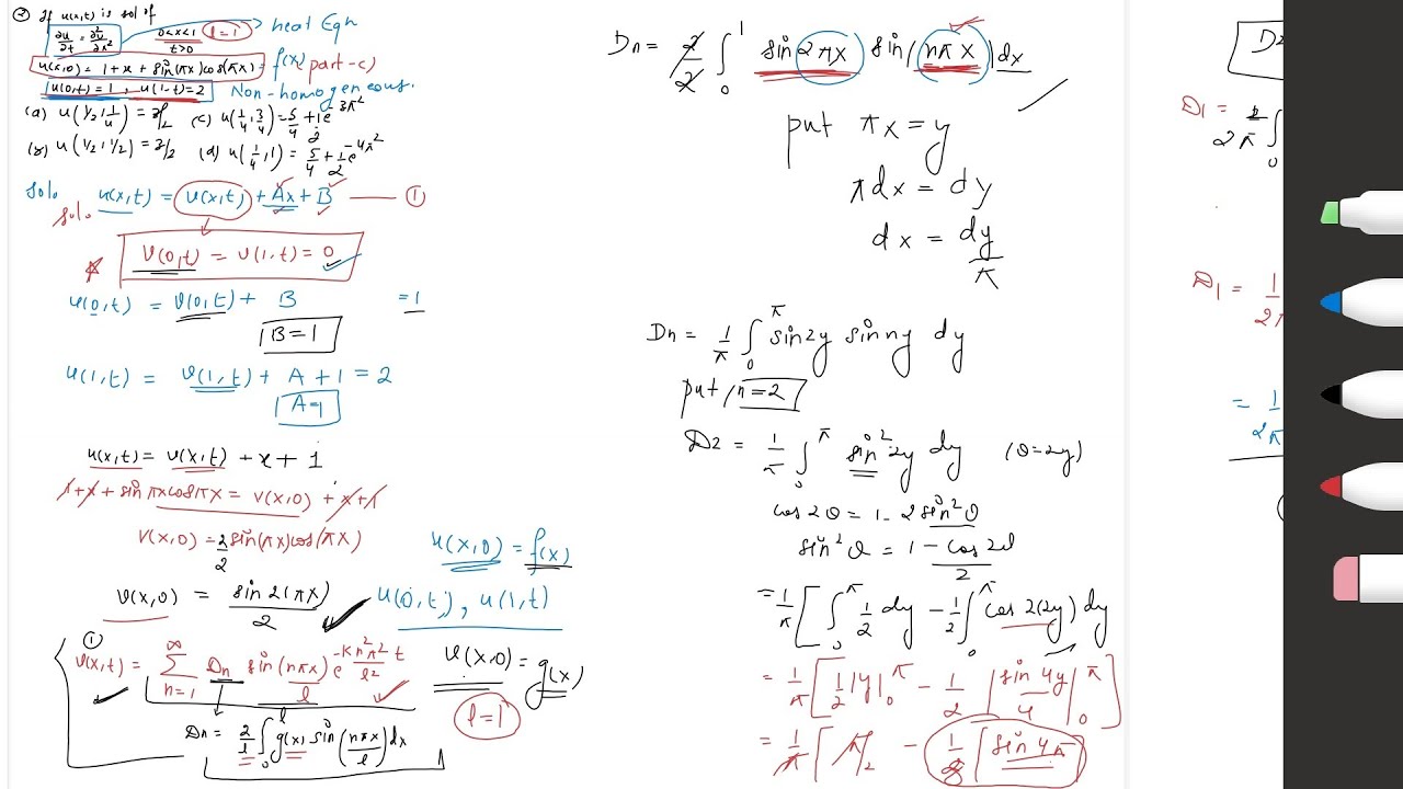 Heat Equation with Non Homogeneous Boundary Condition | part-3 - YouTube