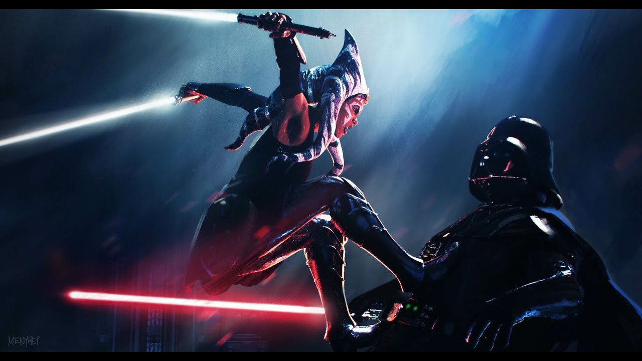 Ashoka vs Dark Vador flashback (musique video) - YouTube