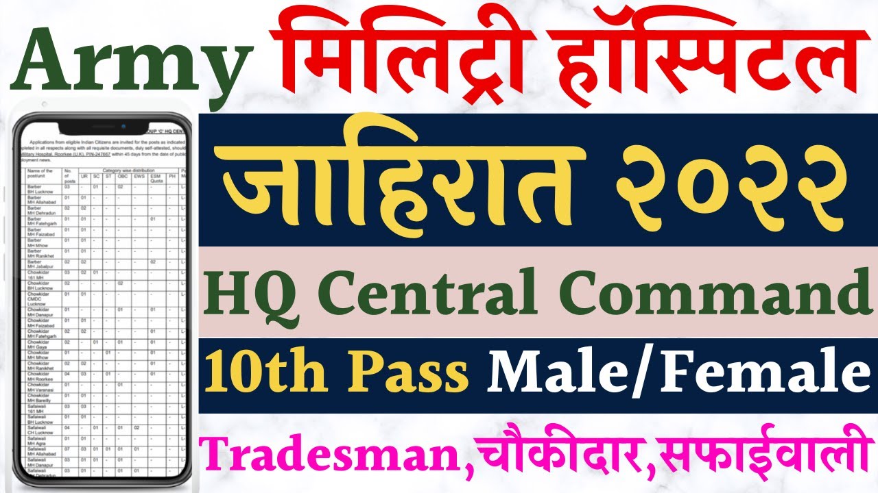 military hospital roorkee recruitment 2022 | military hospital roorkee ...