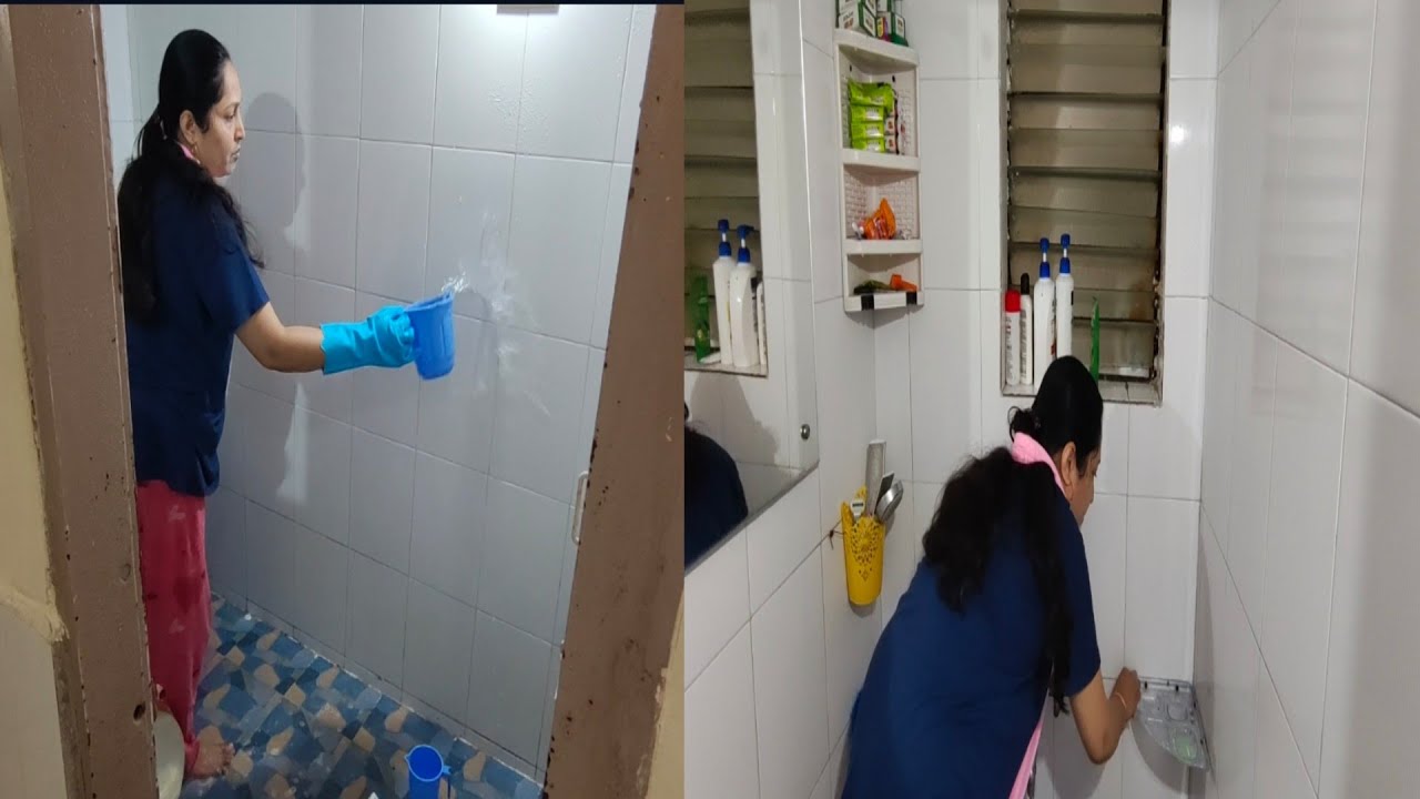 Bathroom aur Toilet ki Deep Cleaning | Indian Housewife Cleaning Video ...