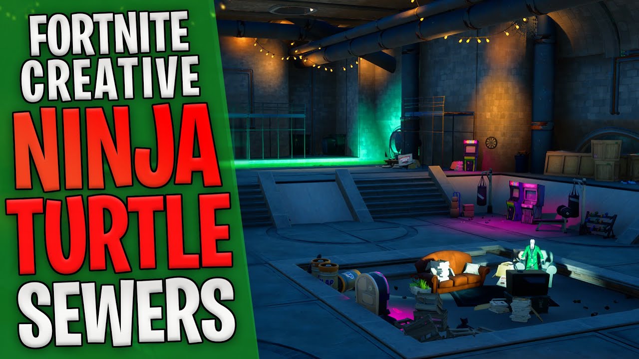 How to Build a NINJA TURTLES BASE in FORTNITE | Fortnite Creative - YouTube
