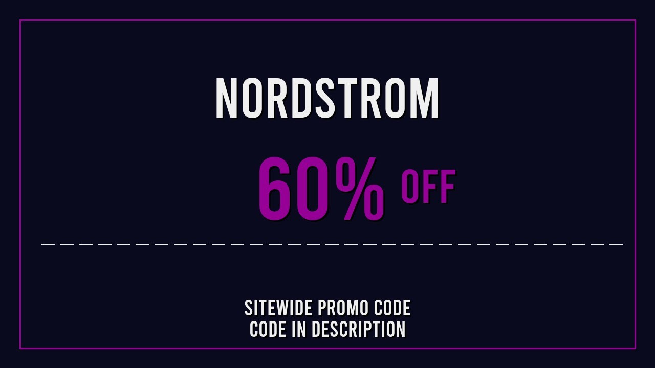 Nordstrom Promo Code 2025 March - YouTube