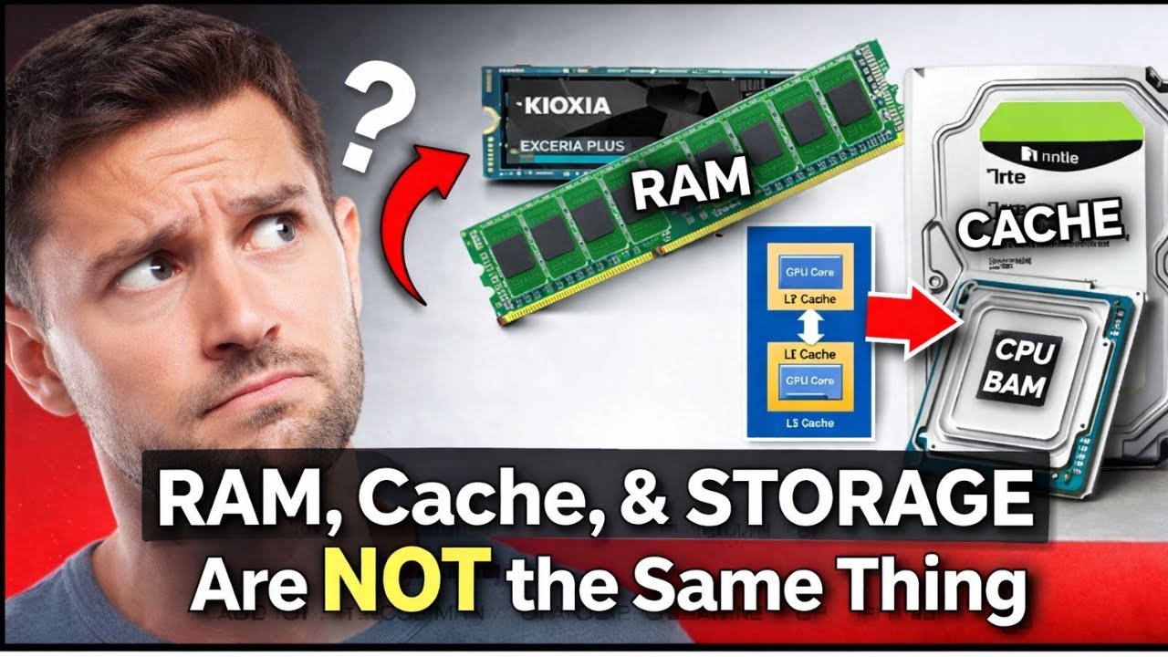RAM vs Cache vs Storage — Finally Explained - YouTube