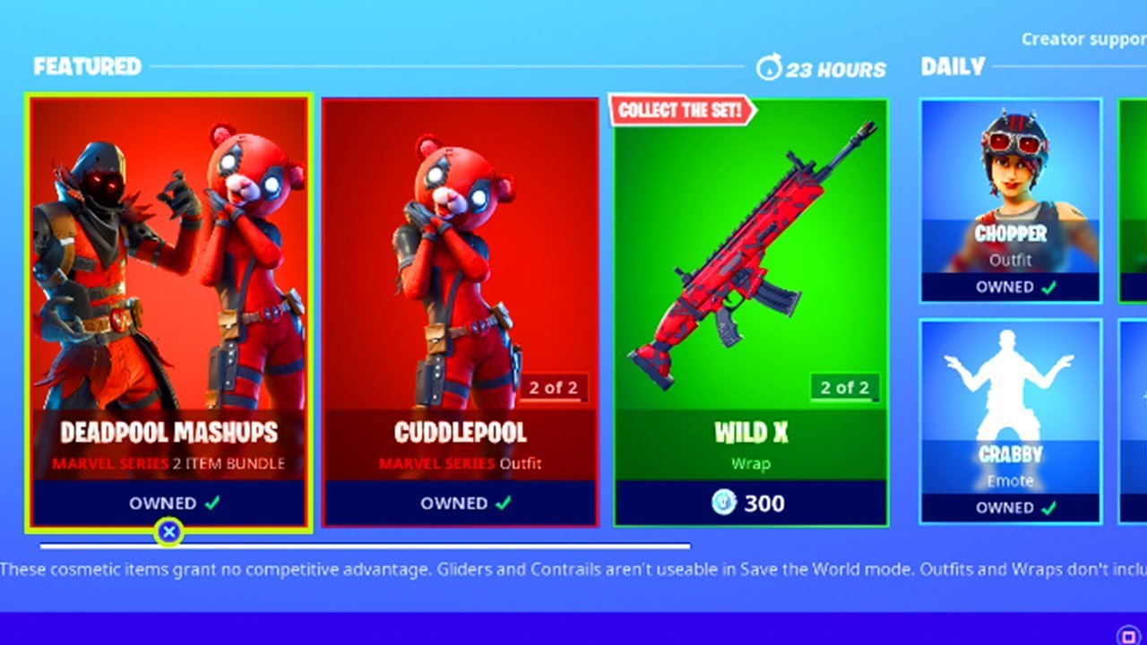 *NEW* FORTNITE DEADPOOL ITEM SHOP OUT NOW! FORTNITE ITEM SHOP LIVE ...