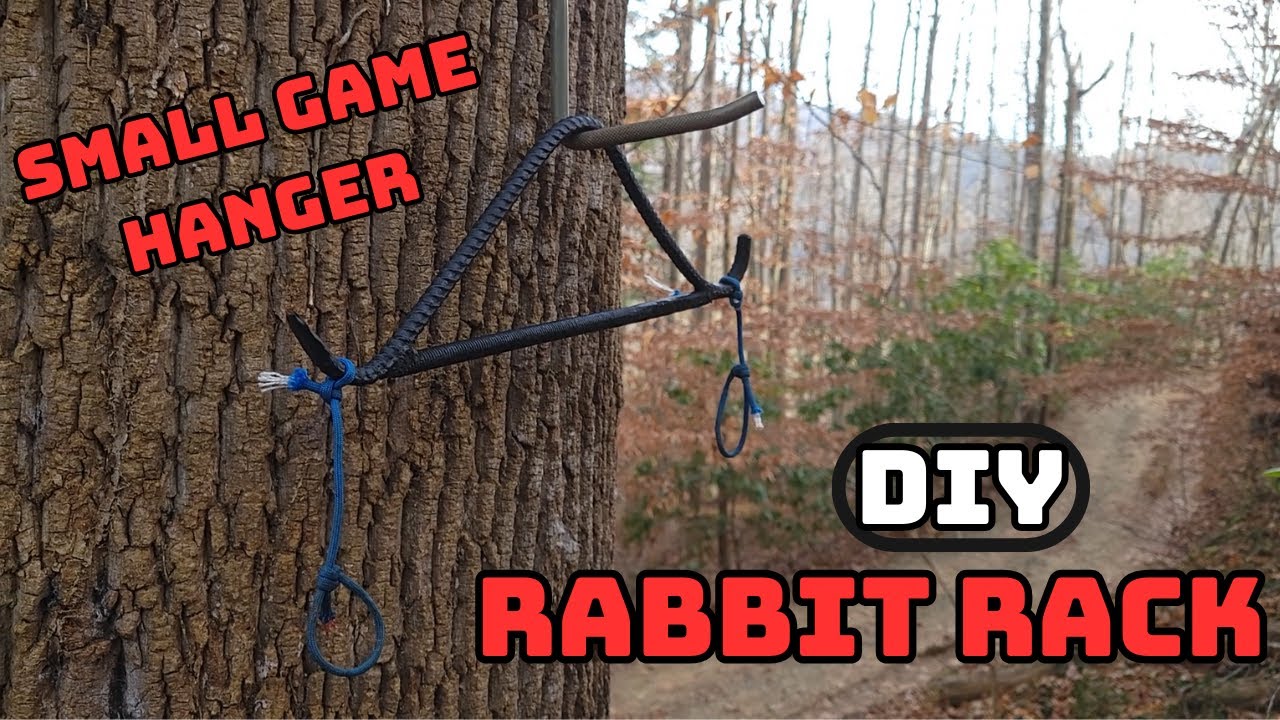 DIY Small game hanger made from rebar - YouTube