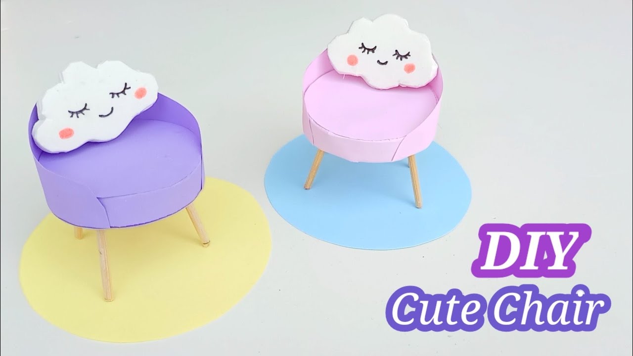 How to make paper chair / DIY paper chair / paper craft / paper mini ...