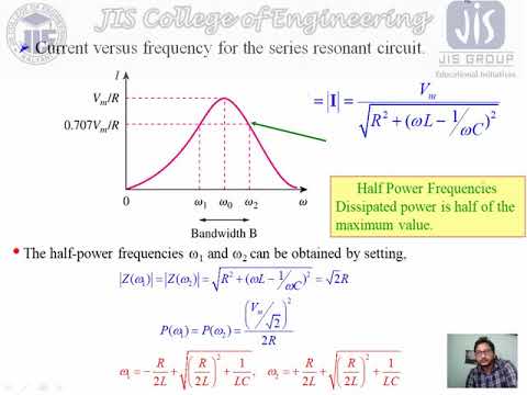 Resonance: Half power frequency, Band width for RLC Series circuit ...