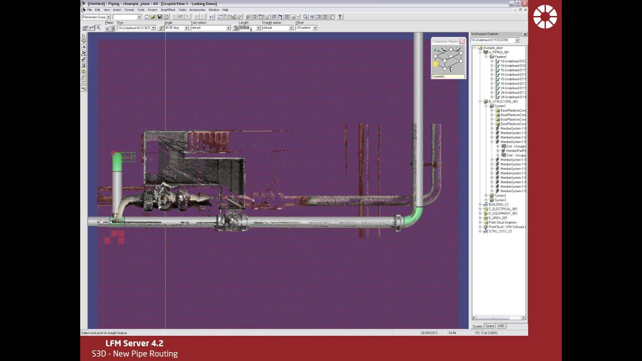 LFM Server 4.2 - Intergraph Smart 3D New Pipe Routing - YouTube