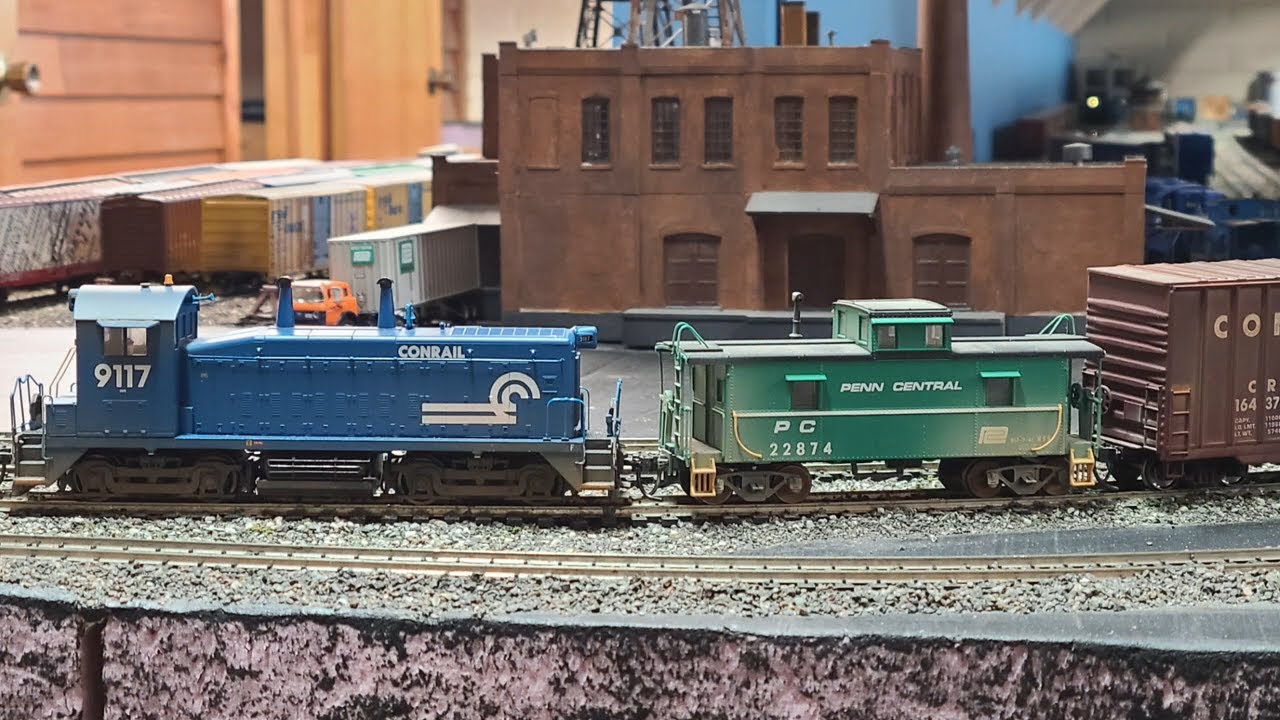 Layout tour of @conrailcarrothersbranch7225 HO scale layout - YouTube