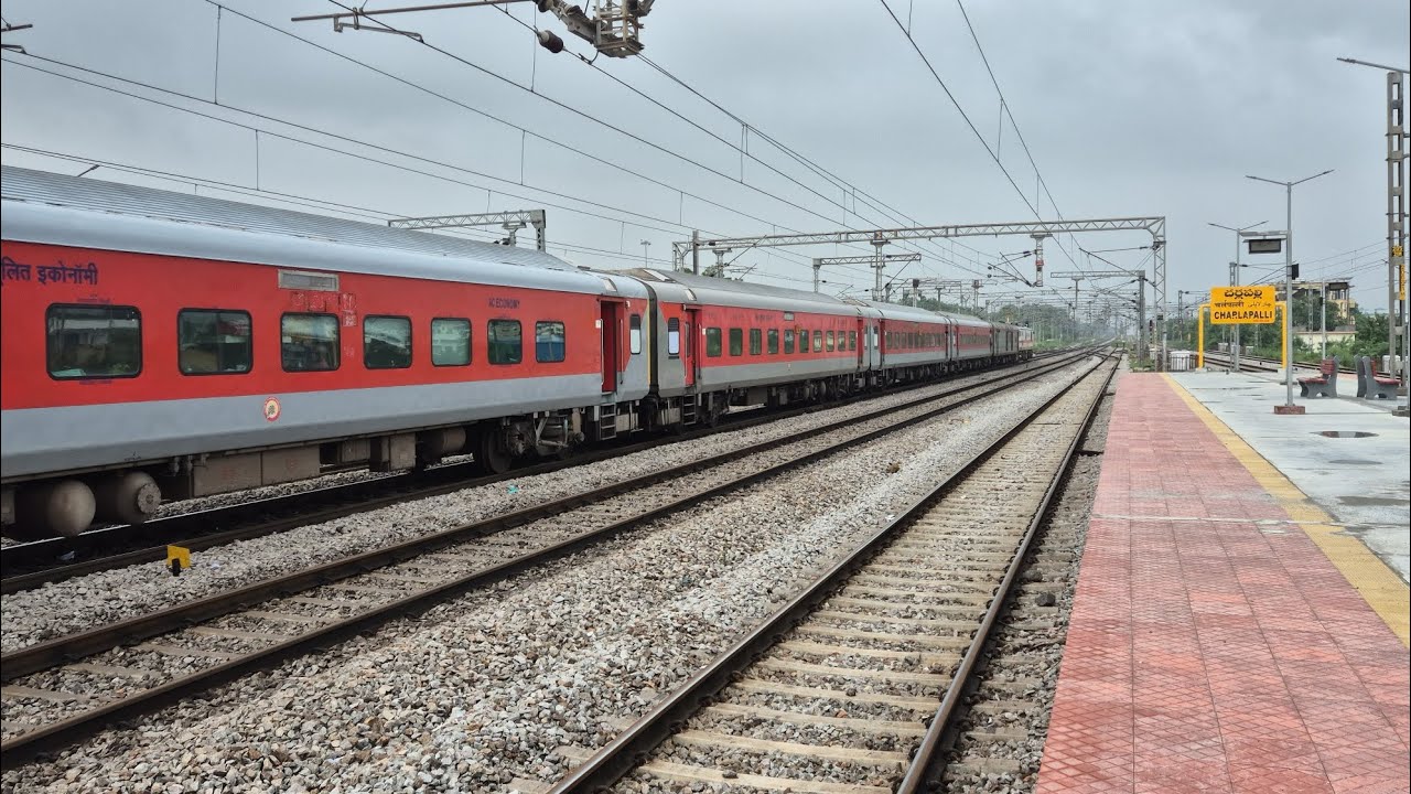 Railfanning At Charlapalli Early Morning With 1 Rajdhani And 6 ...