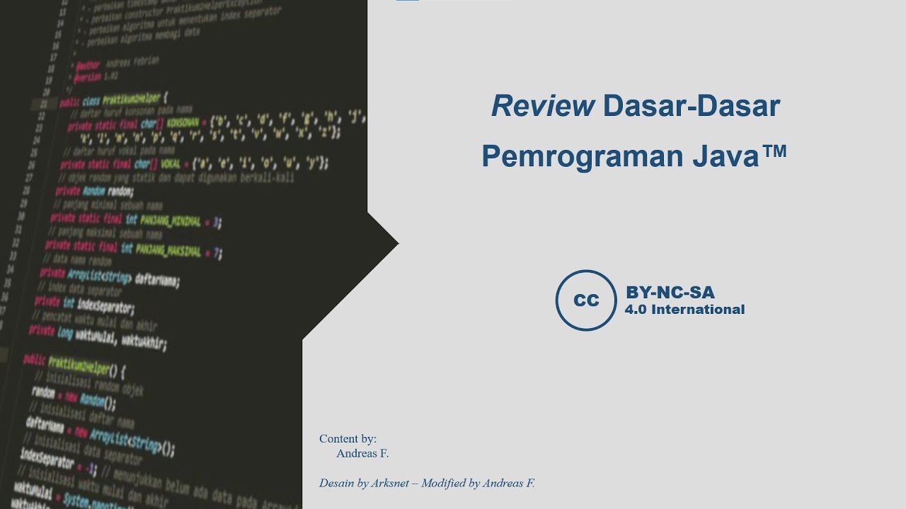 Seri Review 00: Tentang Review Dasar-Dasar Pemrograman Java(TM) - YouTube