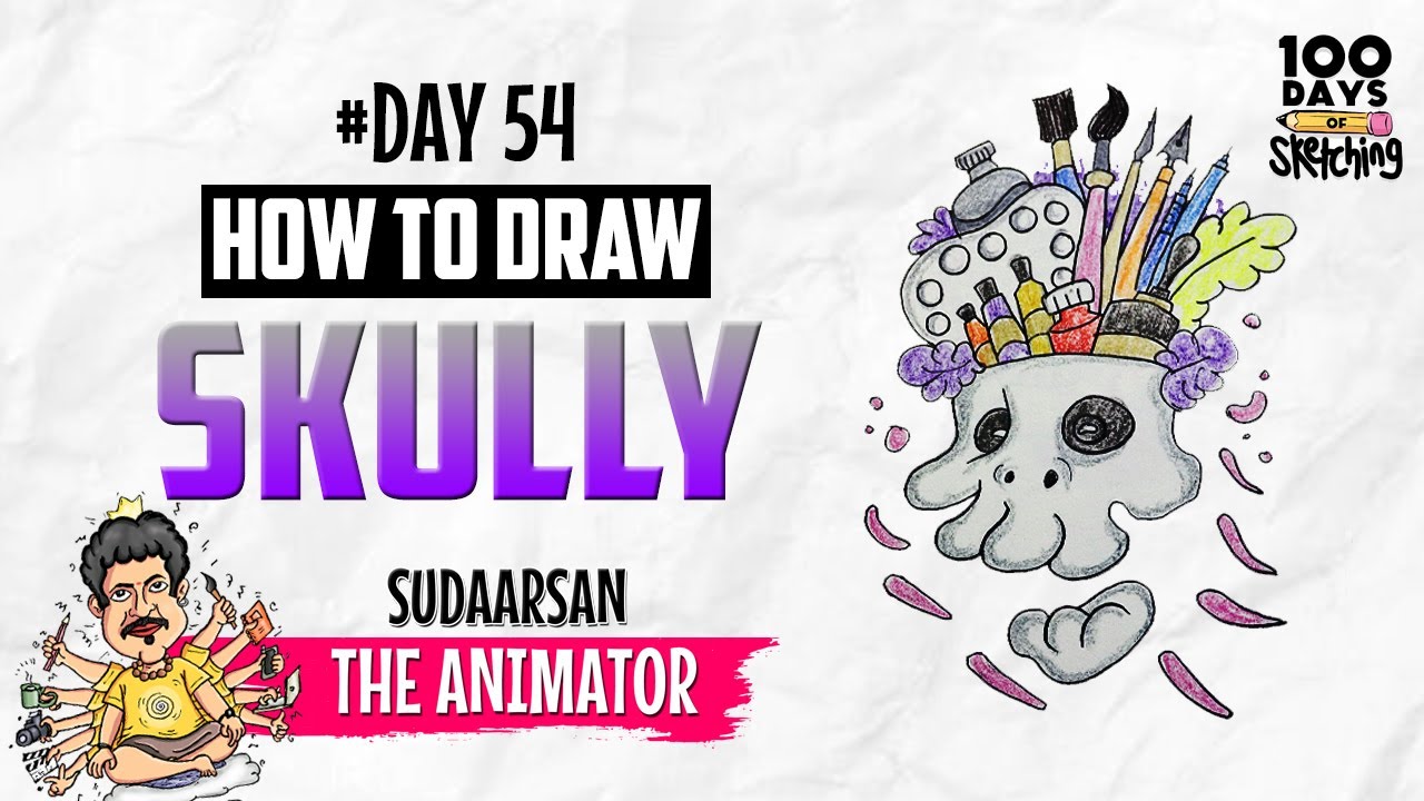 Skully Drawing | Day 54 | #100daysofsketchingchallenge | #art ...