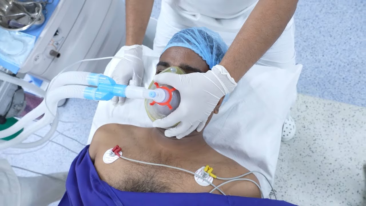 Anesthesia before surgery for a man - YouTube