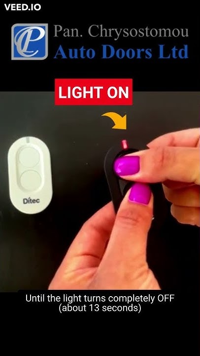 DITEC ZEN REMOTE CONTROL PROGRAMMING PROCEDURE - YouTube