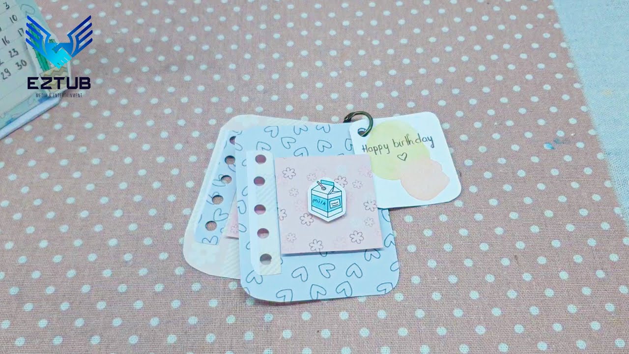 How to decorate heart-shaped birthday card | DIY birthday card easily ...