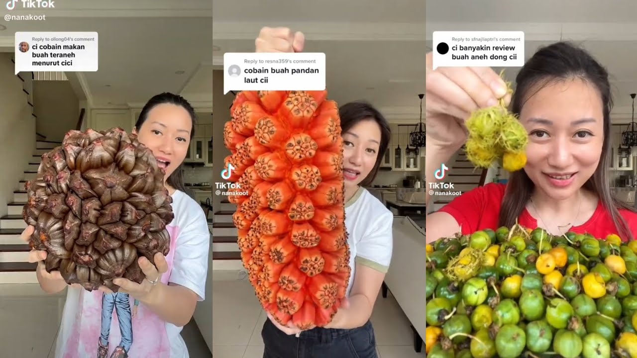 REVIEW BUAH TERANEH TIKTOK NANAKOOT MAKAN BUAH ANEH - YouTube