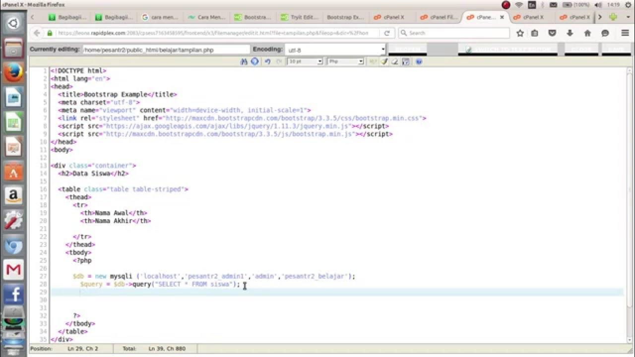 Cara Menampilkan Data di MYSQL ke Tabel HTML dengan PHP dan BOOTSTRAP ...