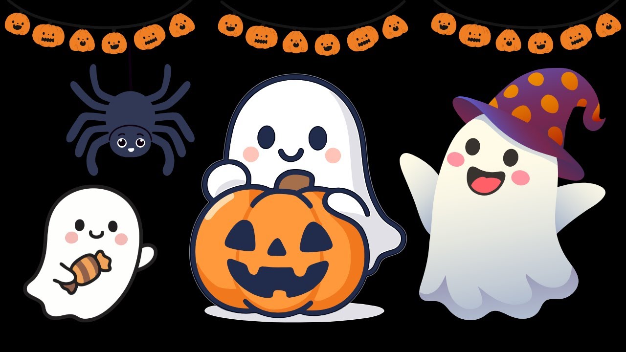Snuggle Pea Sensory - Halloween High Contrast Baby Sensory - YouTube