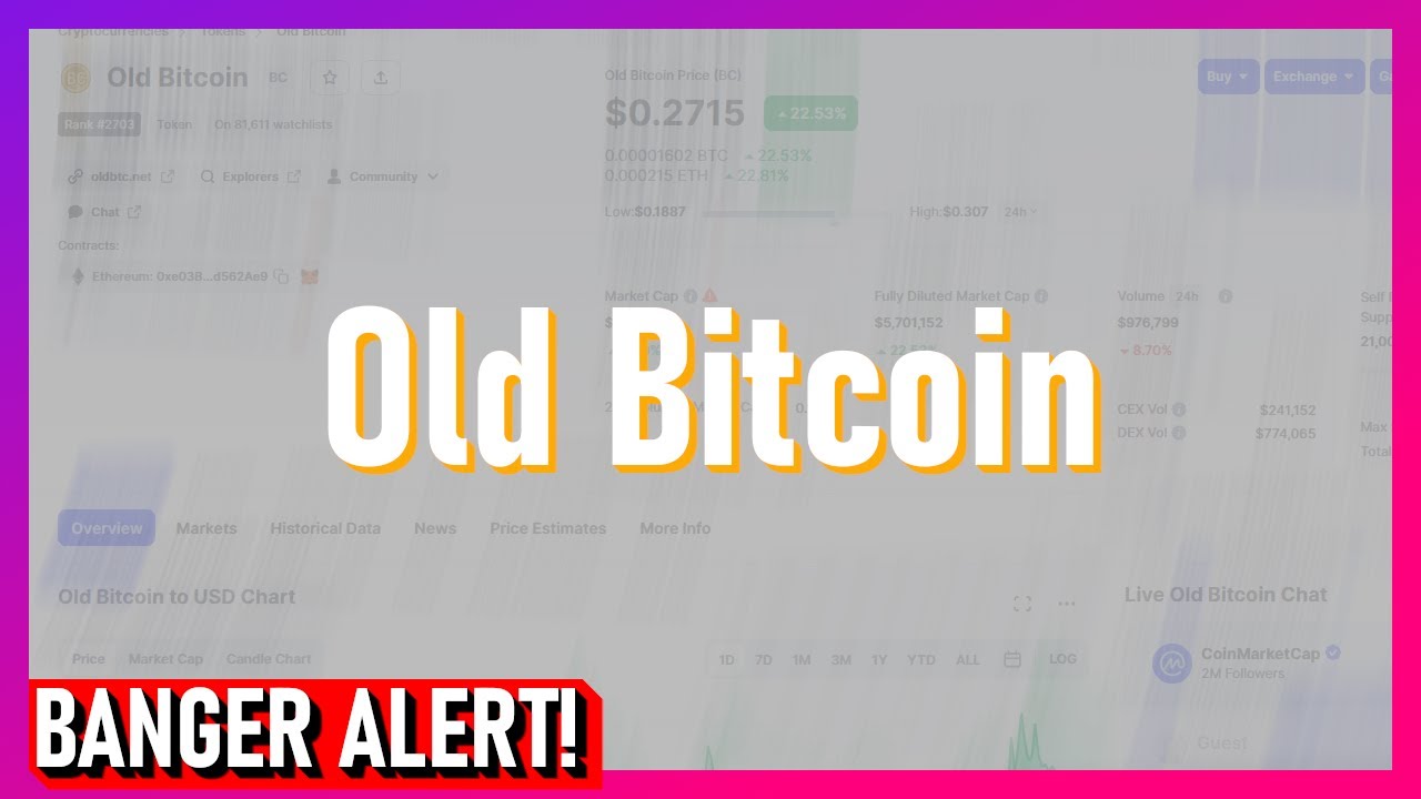 [HOT🔥] - Old Bitcoin - Could this meme coin take over during this bear ...