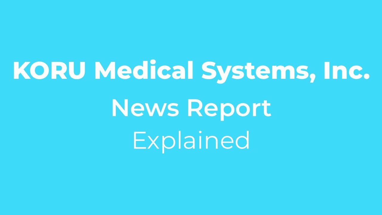 KORU Medical: Can They Tightrope Walk to Profitability? - YouTube