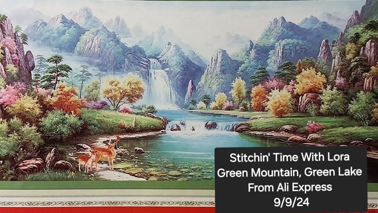 Stitchin' Time With Lora Green Mountain, Green Lake Stamped Cross ...