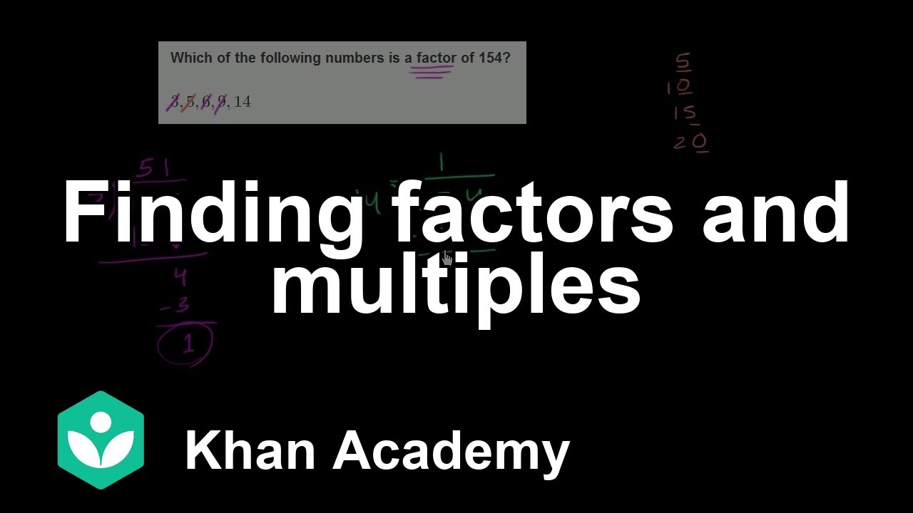 Finding factors and multiples | Factors and Multiples | Class 6 ...