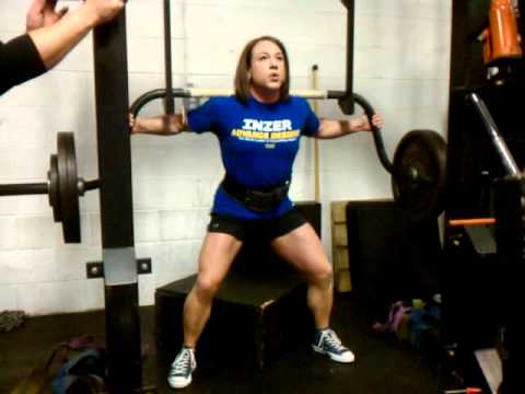 Laura Phelps-Sweatt - 300 lb. Good Morning/Squat - YouTube