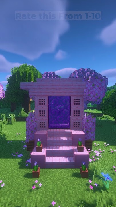Minecraft: Cherry Blossom Nether Portal Design Part -2. #minecraft # ...