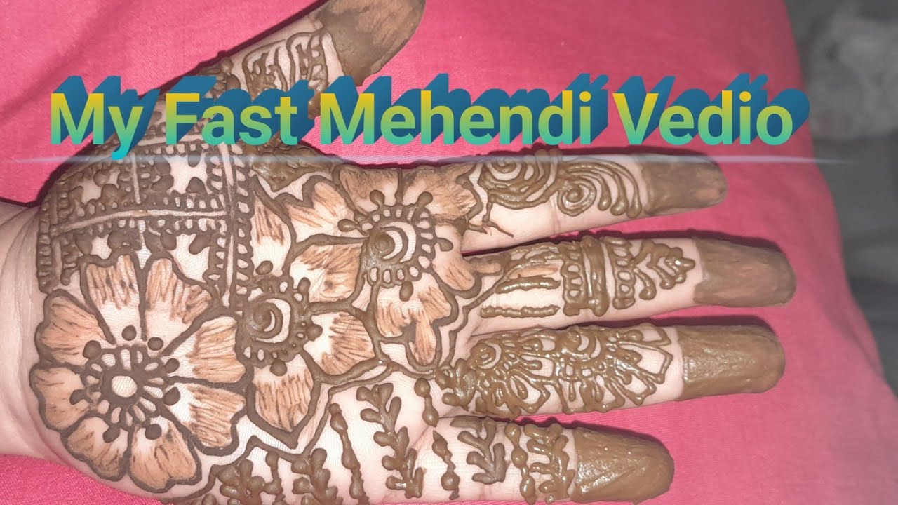 My fast mehendi vedio।। Easy mehendi design for front hand।। - YouTube