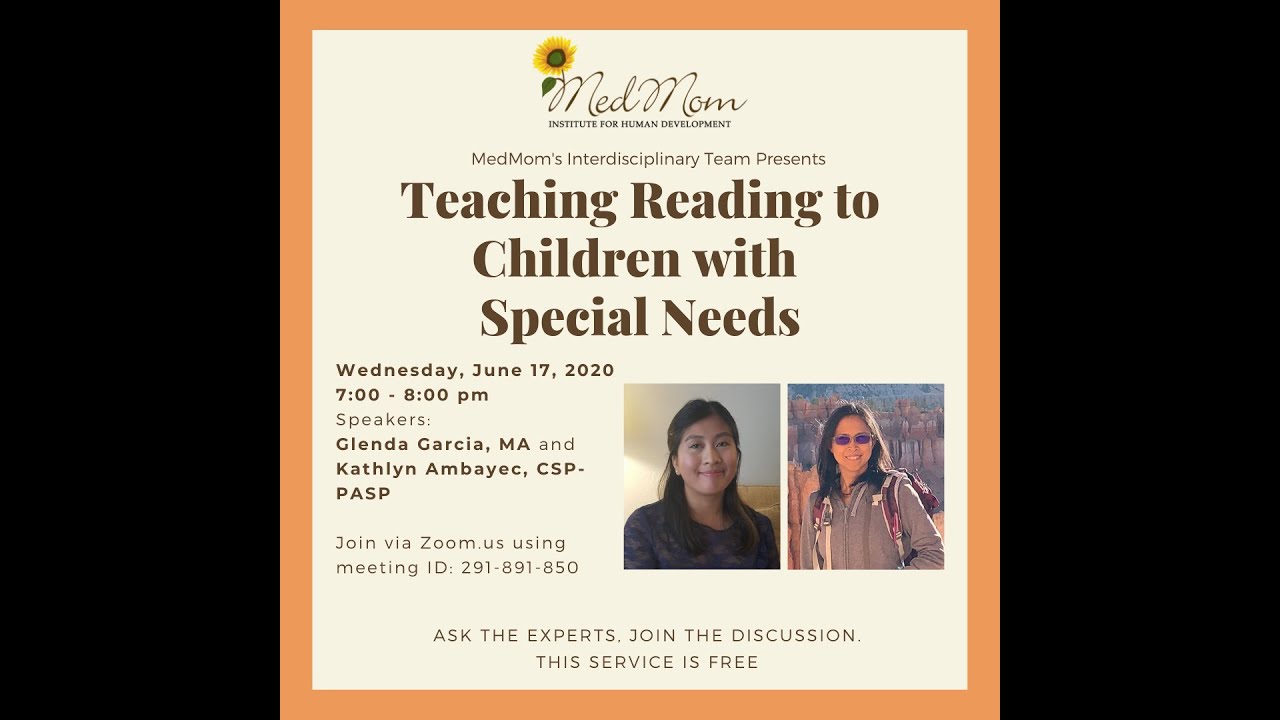 Teaching Reading to Children with Special Needs (Part 1) - YouTube