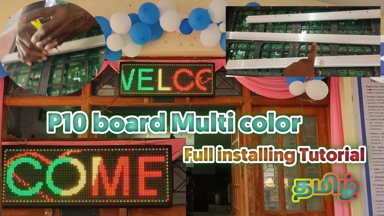How to use P10 multi 🌆 color board full installation /@HeroElectro2020 ...
