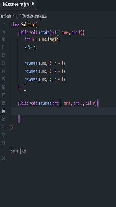 Rotate Array Leetcode 189 Leetcode Dsa Java Algorithm Code 7462